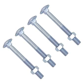 TERF® M6 X 60mm Cup Square Carriage Bolt and Nut M6 (6mm) X 60mm Coach Bolts with Hexagon Nuts ...