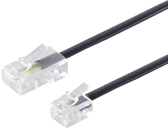 1aTTack.de Telephone Cable RJ11 (6/4) to RJ45 (8/4) Modular Cable Plug ...