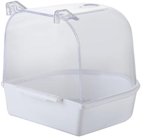 Amazon.com : IBWell Clear Bird Bath for Small Birds Parakeet Cage ...