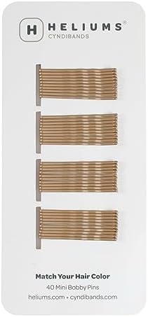 Amazon.com : Heliums Mini Bobby Pins - Dark Blonde - 40 Pack, 1.5 Inch ...