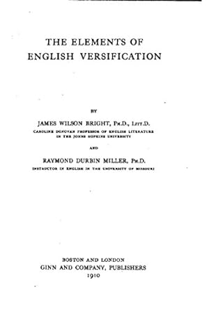 The Elements of English Versification eBook : Bright, James Wilson ...