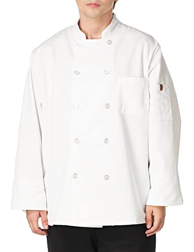 Red Kap Chef DesignsTen Pearl Button Chef Coat, White, Small : Amazon ...