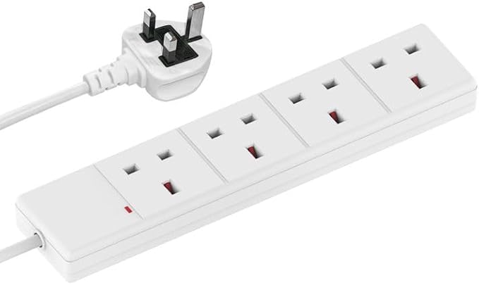 Multi Plug Extension/4 Socket Extension Cable/5Metre Extension Lead ...