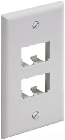 Amazon.com: Panduit CFPL2WHY 2-Port Mini-Com Single-Gang Faceplate with ...