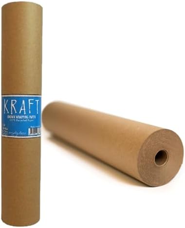 Amazon.com: Made in USA Kraft Paper Wide Jumbo Roll 48" x 1200" (100ft ...