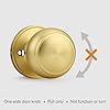 Probrico Gold Door Knob One Side 2 Pack, Fake Door Handles Dummy ...