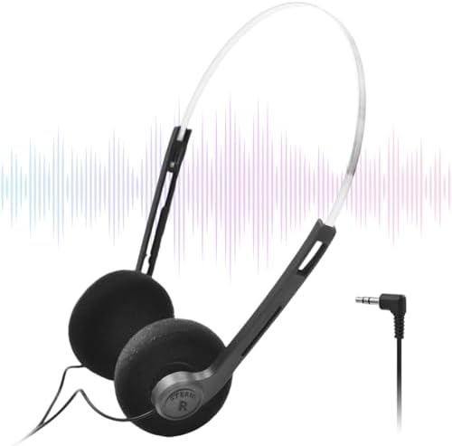 Amazon.com: TypoGrove Retro Headphones Wired, Black Retro Over-Ear ...