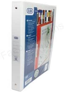 Elba Vision Ring Binder PVC Clear Front Pocket 4 O-Ring Size 25mm A4 ...