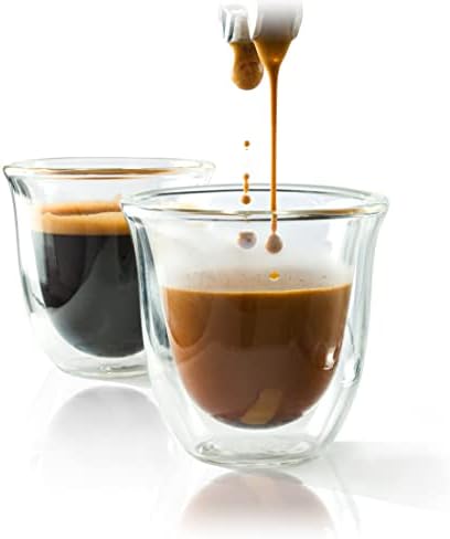 Amazon.com | Pouring Espresso Cups Set of 4 - Glass Espresso Cups Shot ...