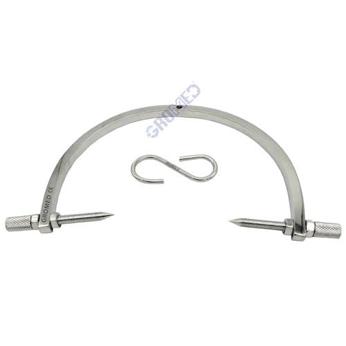 Gromed Gardner Well Skull Traction Tong with Pins, Stainless Steel ...