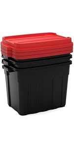 Keter Tuff Box 68L Storage Box with Lid, Durable, Water Resistant ...