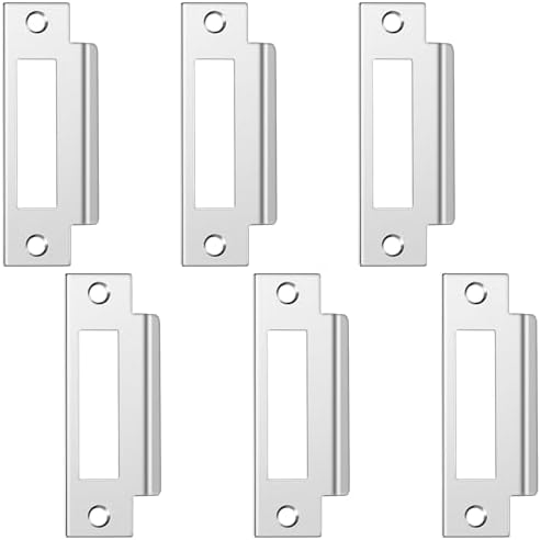 Haiabei 6Pcs 4-7/8" Zinc Plated Strike Plate Universal Door Strike ...