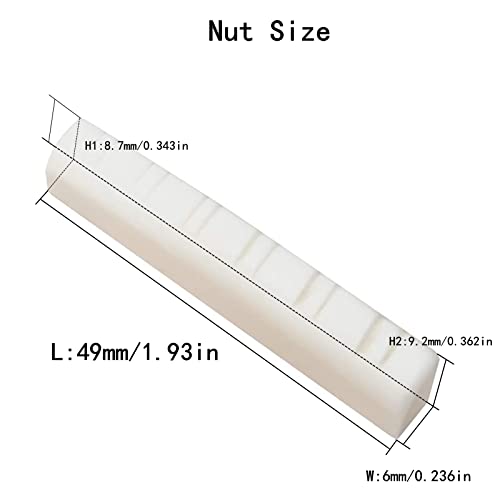 Snapklik.com : Miwayer 12 String Acoustic Guitar Bone Nut, Guitar ...