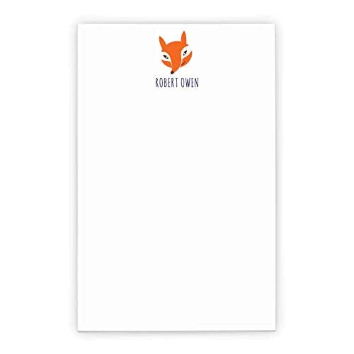 Amazon.com: Fox Personalized Notepad Set, Personalized stationery for ...