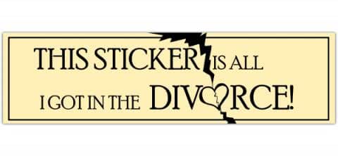 Amazon.com: Divorce bumper sticker, dumb funny ironic gen z vinyl ...