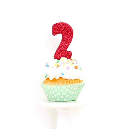 Amazon.com: 3" Red Number 2 Candle : Handmade Products