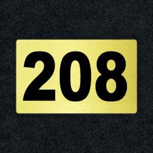 Number Plate 208 Room, Hotel, Hospital, Lodge,Apartment, Flat,Door No ...