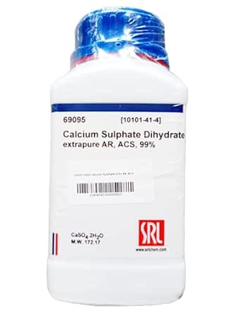 SRL Calcium Sulphate Dihydrate extrapure AR, ACS Grade, 99%, 500Gm, CAS NO 10101-41-4, Molecular ...