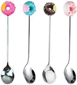 Amazon.com: Stainless Steel Stirring Spoons, Cute Doughnut Coffee Spoon ...