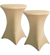 Amazon.com: Cocktail Spandex Round Tablecloth, 2 Pack 24"x43" Highboy ...