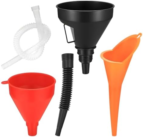 Amazon.com: 6PCS Car Funnel Set, Flexible Wide Mouth Oil Funnel, Plastic Long Neck Oil Funnels ...