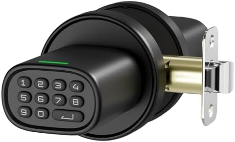 Signstek Keyless Entry Door Lock,Door Knob with Keypad，Smart Code Door ...