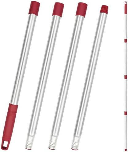1 x Replacement Mop Handle 4 Sections Adjustable Stainless Steel ...