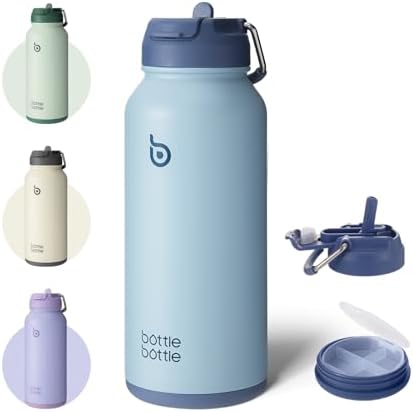 Bottle Bottle Insulated Water Bottle 950ml(32oz) Stainless Steel Sports Water Bottles with Straw ...