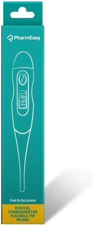 PharmEasy Digital Waterproof Thermometer with Flexible Tip, Quick ...