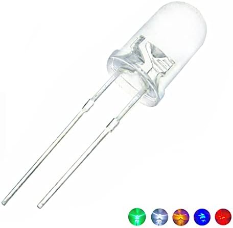 5 Colors X 20pcs = 100pcs 5mm 1.5Hz Blinking White red green blue ...