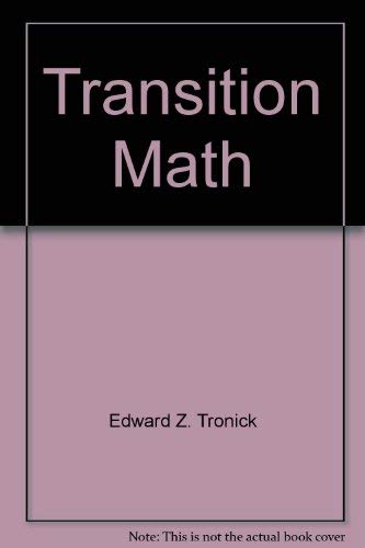 Transition Math: Edward Z. Tronick: 9781577591498: Amazon.com: Books