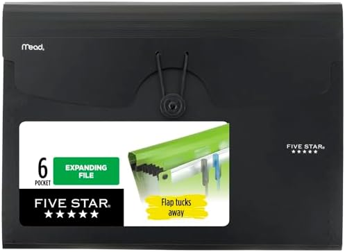 Amazon.com : Five Star Expanding File Organizer + Study App, 7-Pocket ...