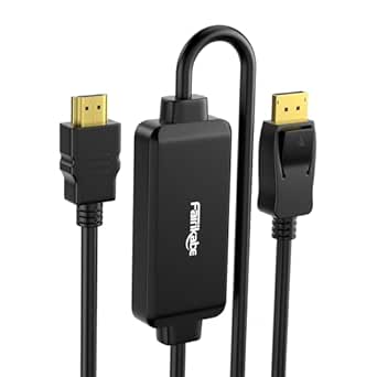 fairikabe HDMI to Displayport Cable 6.6ft Unidirectional HDMI Source to ...