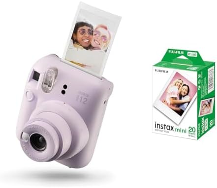 instax mini 12 instant film camera, auto exposure with Built-in selfie ...