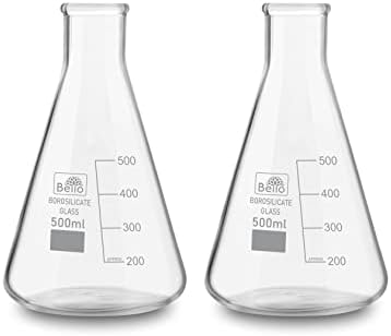 Bello Borosilicate 3.3 Glass Conical Flask 500 ml with Graduation Marks ...