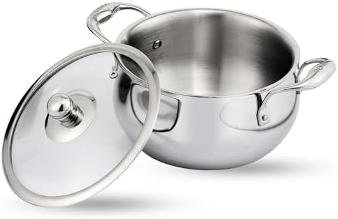 The Indus Valley Triply Stainless Steel Stock Pot/Handi/Biryani Pot ...