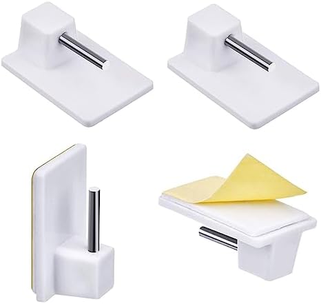 YanHLQJY 50 Pcs Plastic Sticky End Hooks Self Adhesive Hooks No ...