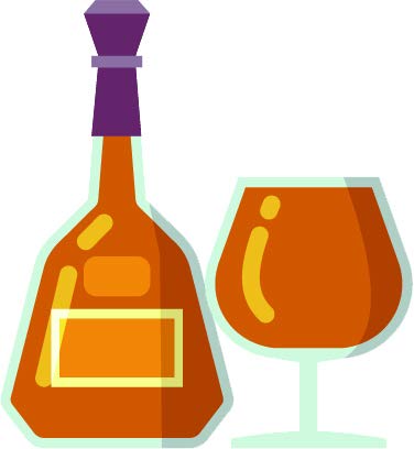 Simple Hard Liquor Alcohol Bottle Drink Cartoon Emoji Vinyl Sticker (4 ...