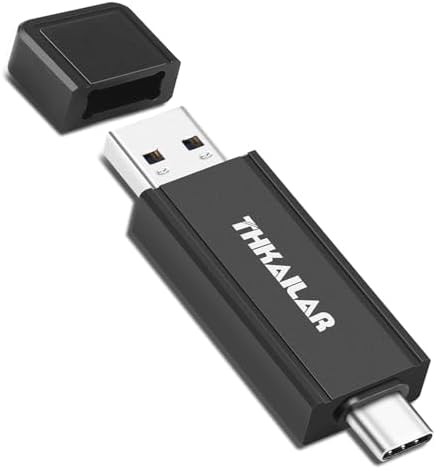 Thkailar USB C Flash Drive 256GB External SSD Type - C Memory Stick USB ...
