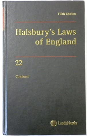 Halsbury's Laws of England: Volume 22, Contract, 2019 Fifth Edition ...