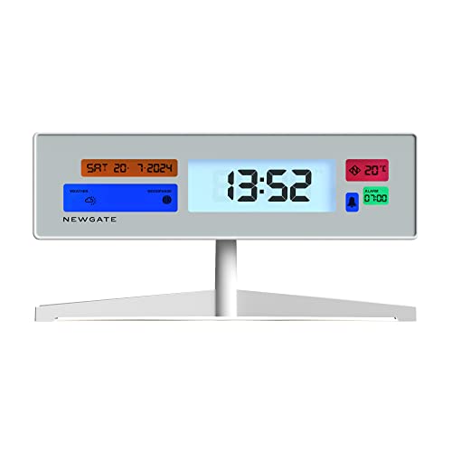 NEWGATE Supergenius LCD Alarm Clock – Bedside Clock – Desk Clock ...