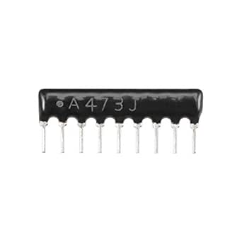 uxcell 47K Ohm Resistor Network Array, 1/8W SIP-9 2.54mm Pitch, 5% ...