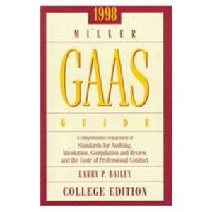 GAAS GUIDE 1998/COLLEGE EDITION: BAILEY: 9780030270949: Amazon.com: Books