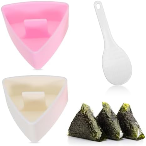 Onigiri Mould, Triangle Onigiri Maker Mould with Rice Spoon, 3 Pieces ...