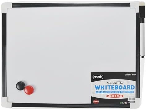 CARESTARZ 3X Magnetic whiteboard A4 for Fridge and 3X Pencil, Small ...