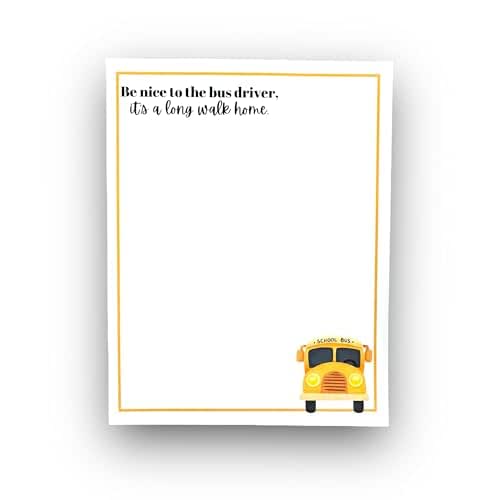 Amazon.com: Bus Driver Notepad, School Bus Driver Notepad with Quote ...