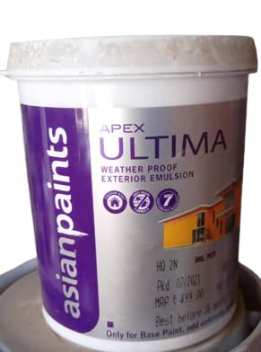 Wall Paint 1 Ltr, Light Cream Wall Paint- Weatherproof Exterior ...