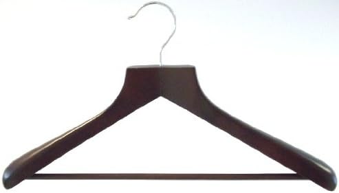 Amazon.com: Only Hangers Walnut Finish Deluxe Suit Hanger with Bar ...