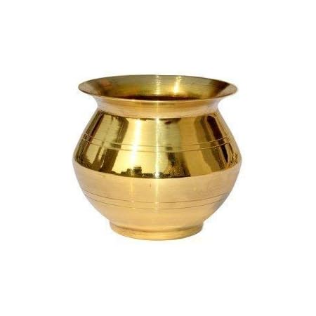 Buy Puja Bazaar Brass Kalash Lota (Gold, 1, 4cm) Online at Low Prices ...