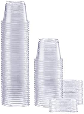 Amazon.com: Amazon Basics Disposable Plastic To-Go Cups and Lids, Mini ...